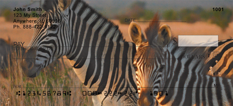 Zebra Checks | Pink Zebra Checks | Check Designs - Getbankchecks.com